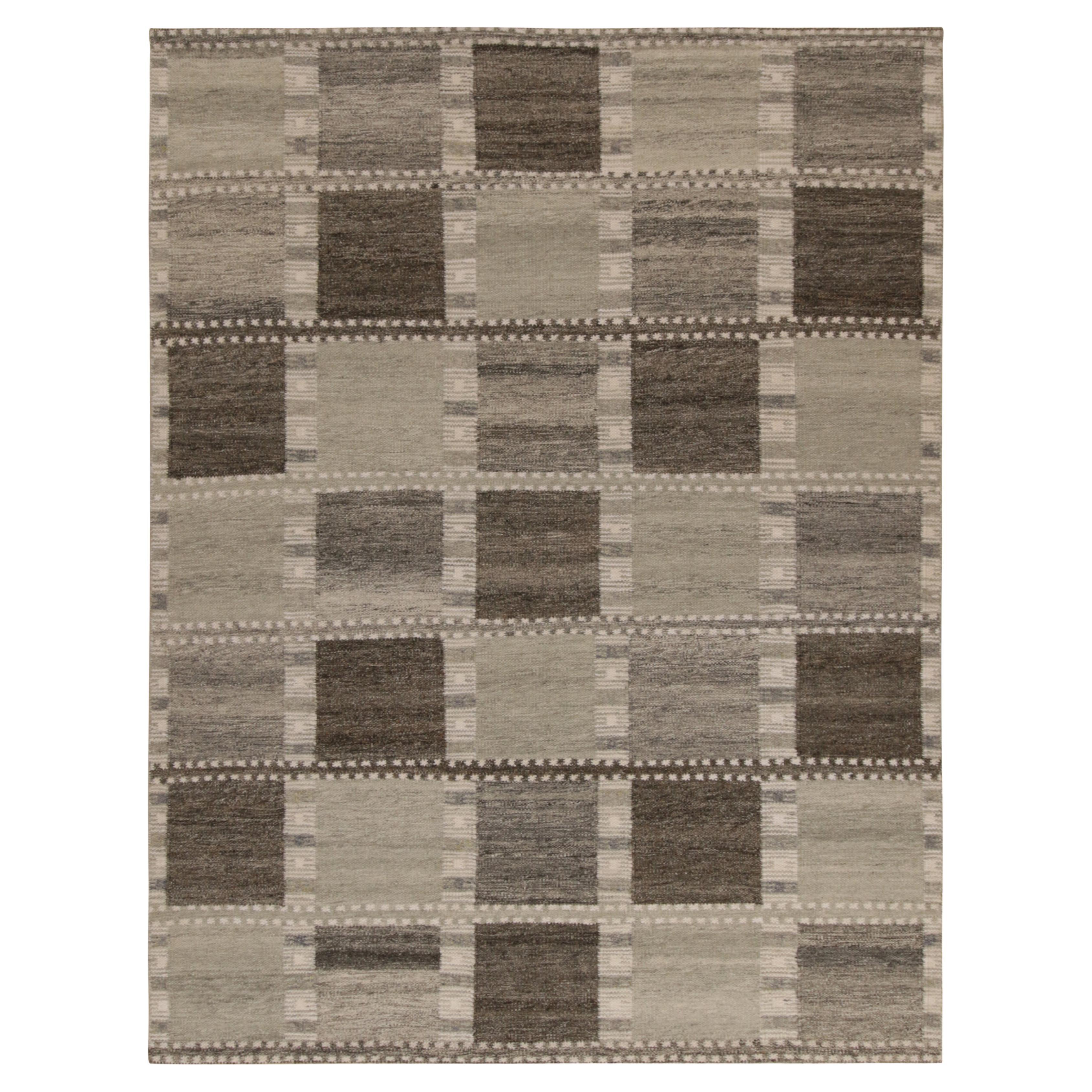 Rug and Kilim's Scandinavian Style Outdoor Kilim, Gray and Blue ...