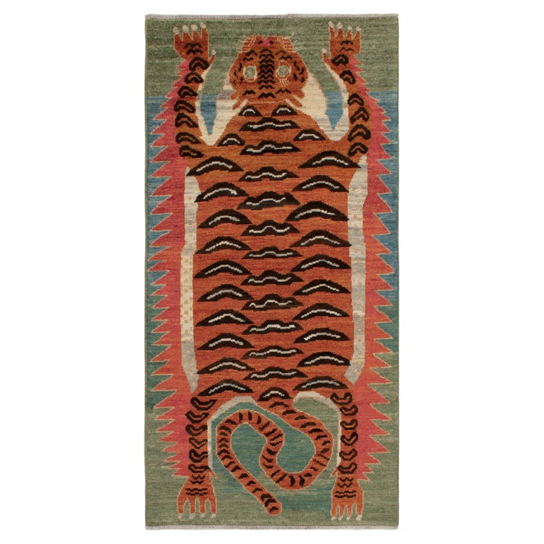 Rug and Kilim’s Tiger Skin Style Runner with Custom Padding at 1stDibs