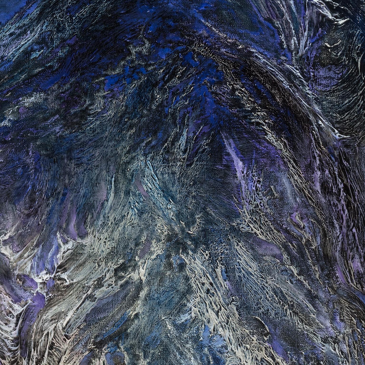 Ruggero Vanni - Night Ice Flames - Abstract Gestural Oil Painting with ...