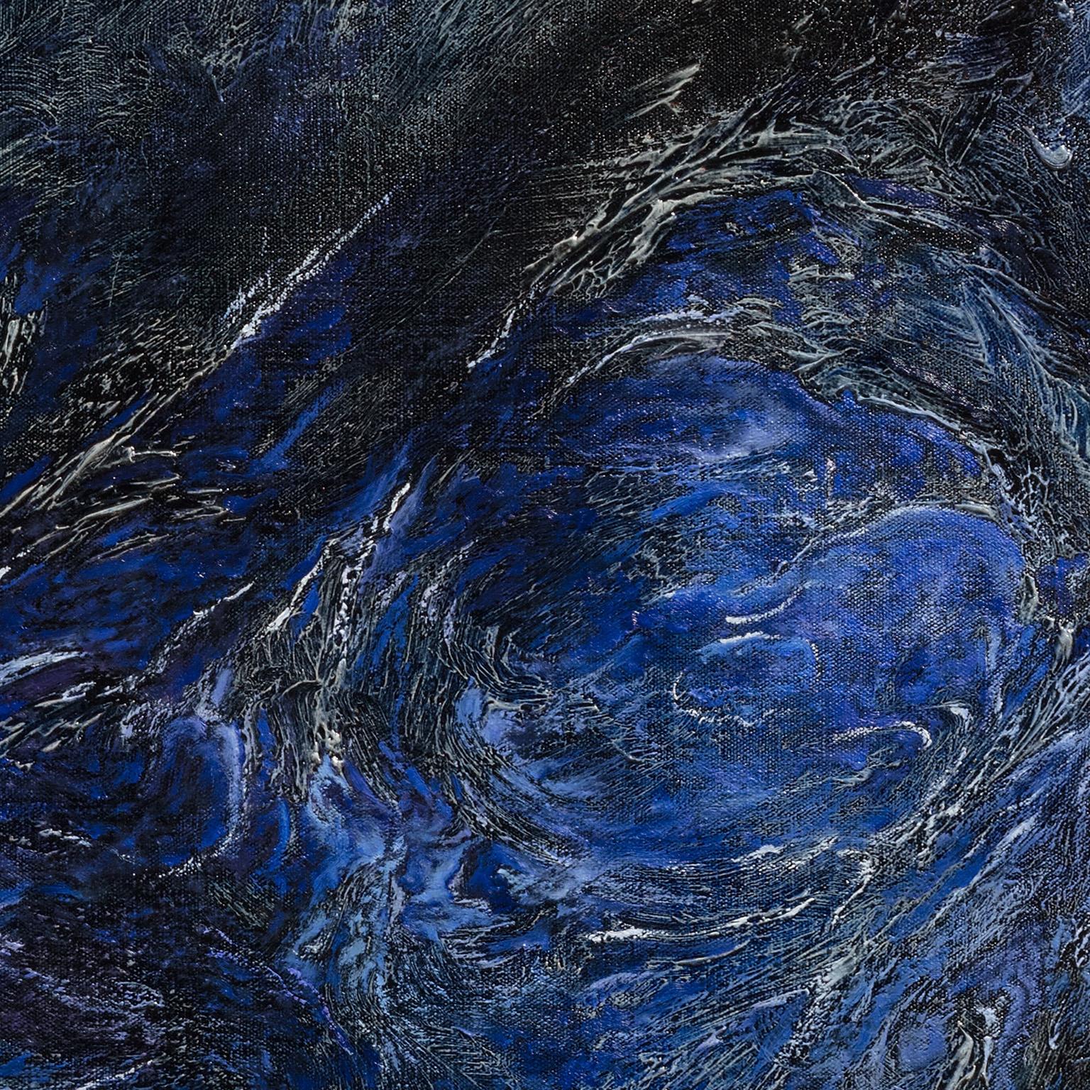 Ruggero Vanni - Night Ice Flames - Abstract Gestural Oil Painting with ...