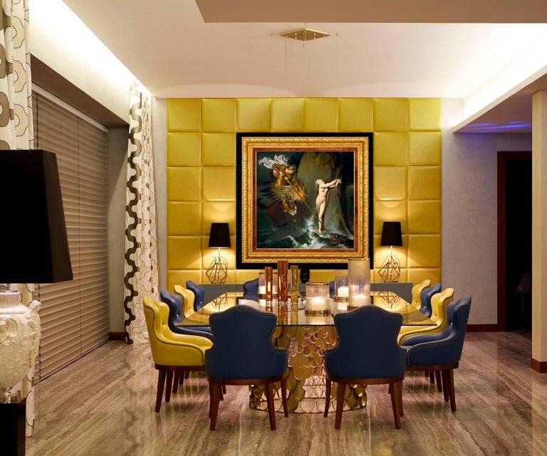 Ruggiero Rescuing Angelica, after Neoclassical Oil Painting by Jean ...