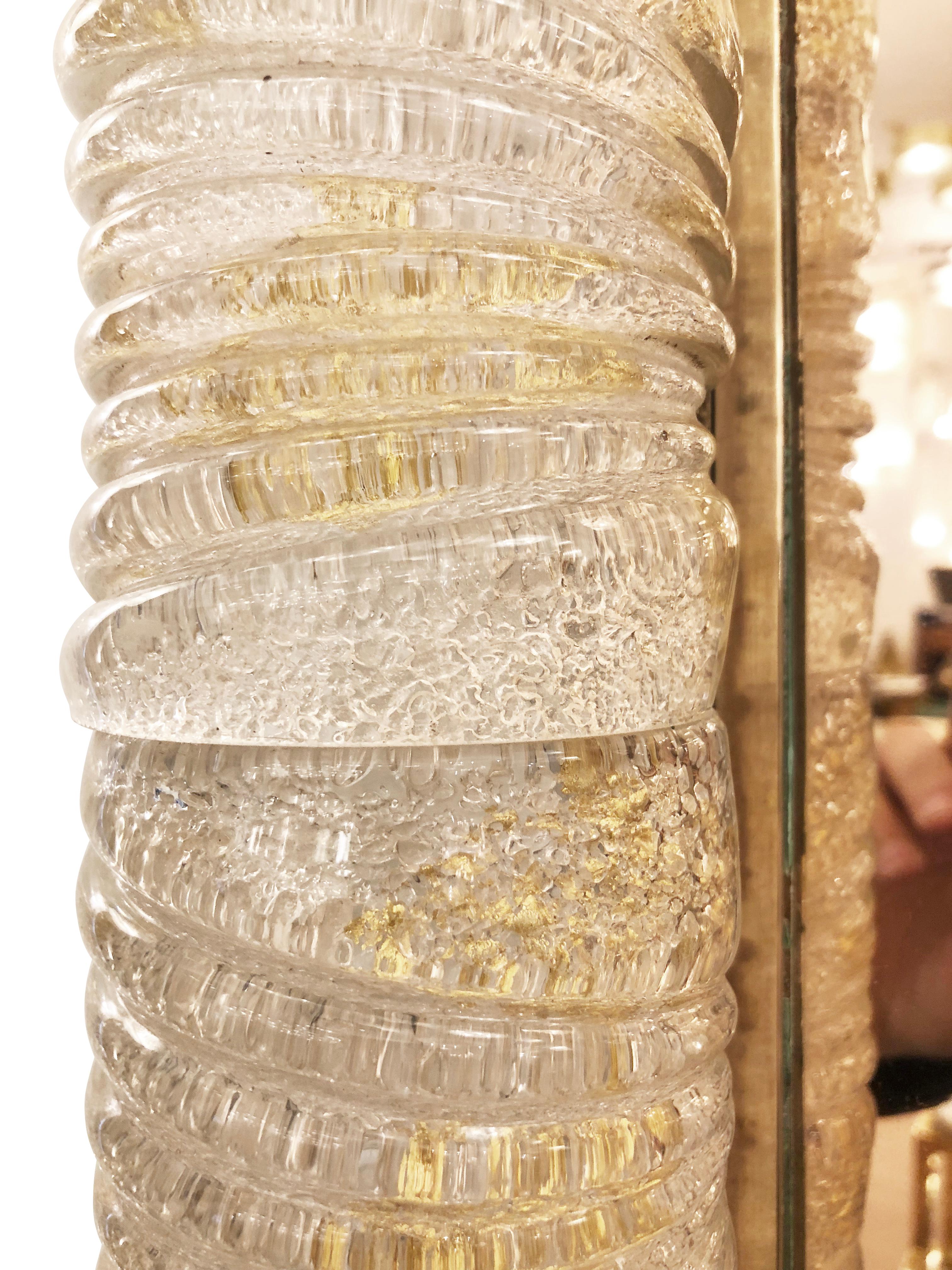 Rugiadoso Glass Mirror by Barovier and Toso at 1stDibs