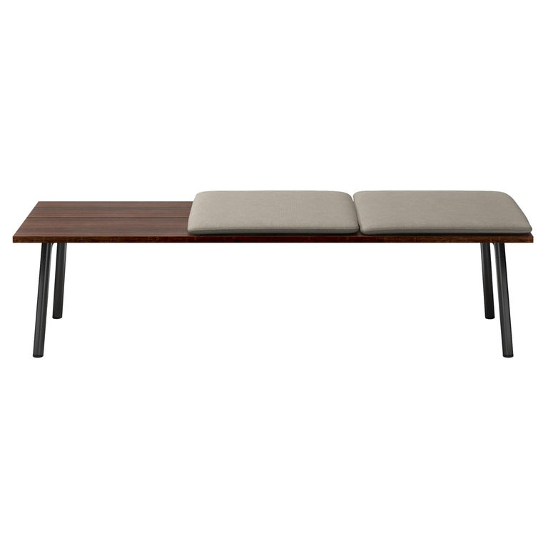Run Daybed 72" Kvadrat Hallingdal 200 Fabric With Walnut Top And Black ...