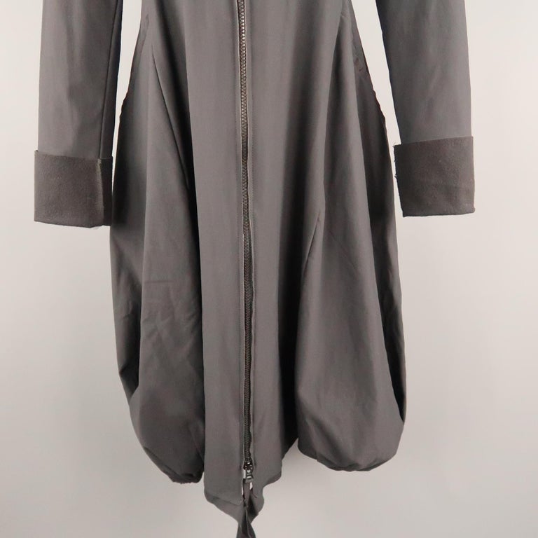 RUNDHOLZ Size S Black Coated Bubble Hem Zip Coat at 1stDibs | bubble ...