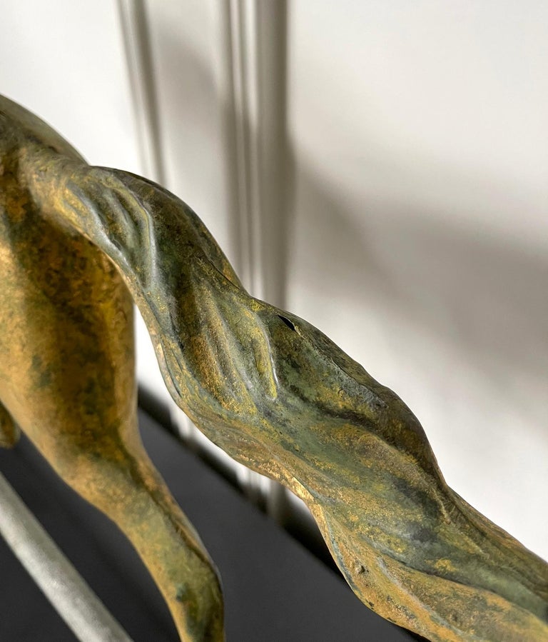 Running Horse Weathervane on Display Stand For Sale at 1stDibs