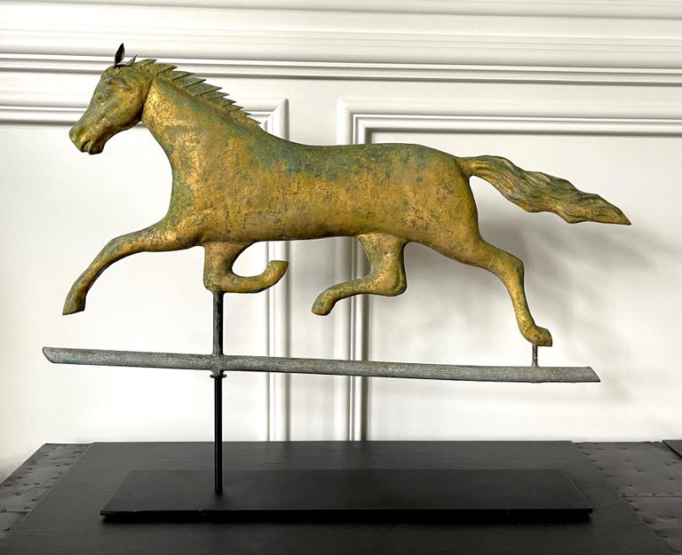 Running Horse Weathervane on Display Stand For Sale at 1stDibs ...