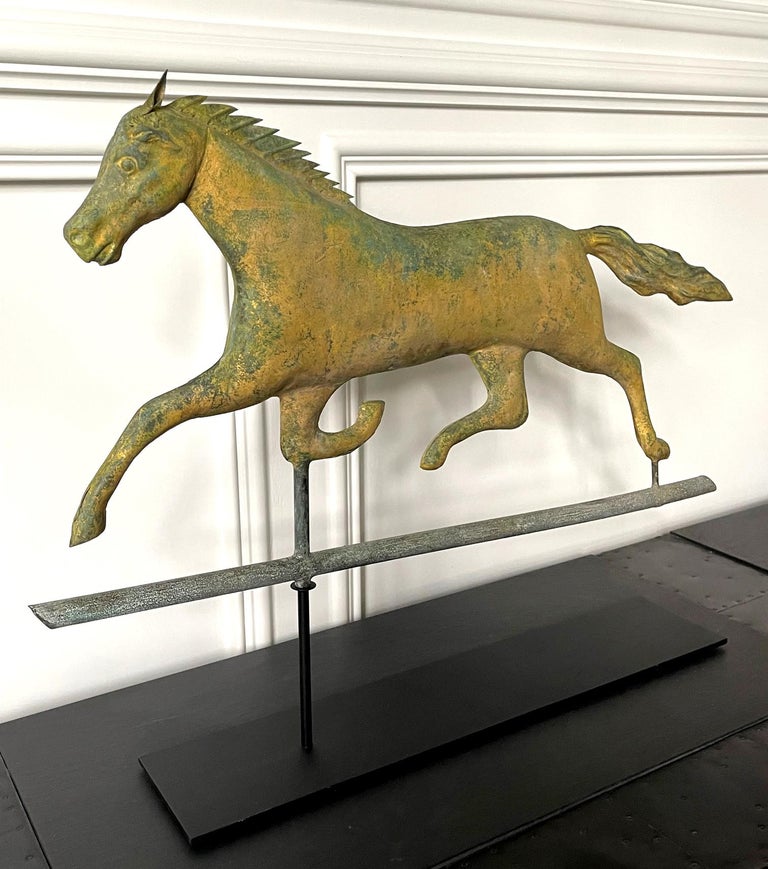 Running Horse Weathervane on Display Stand For Sale at 1stDibs ...