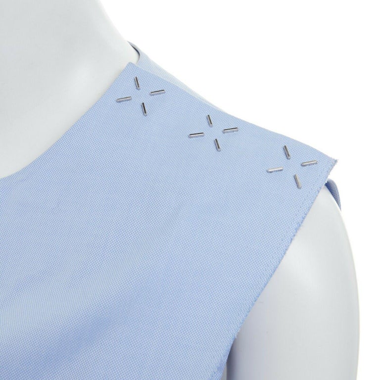 runway ALEXANDER WANG SS14 light blue open side cotton bralette top US2 ...