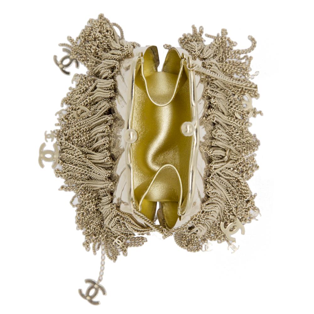 Runway Chanel Gold Chain Tassel Shell Coin Purse For Sale at 1stDibs ...