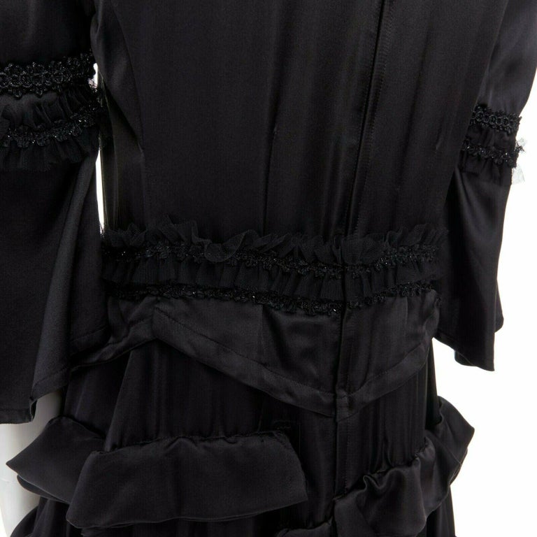 runway COMME DES GARCONS 2005 Broken Bride black victorian ruffle silk ...