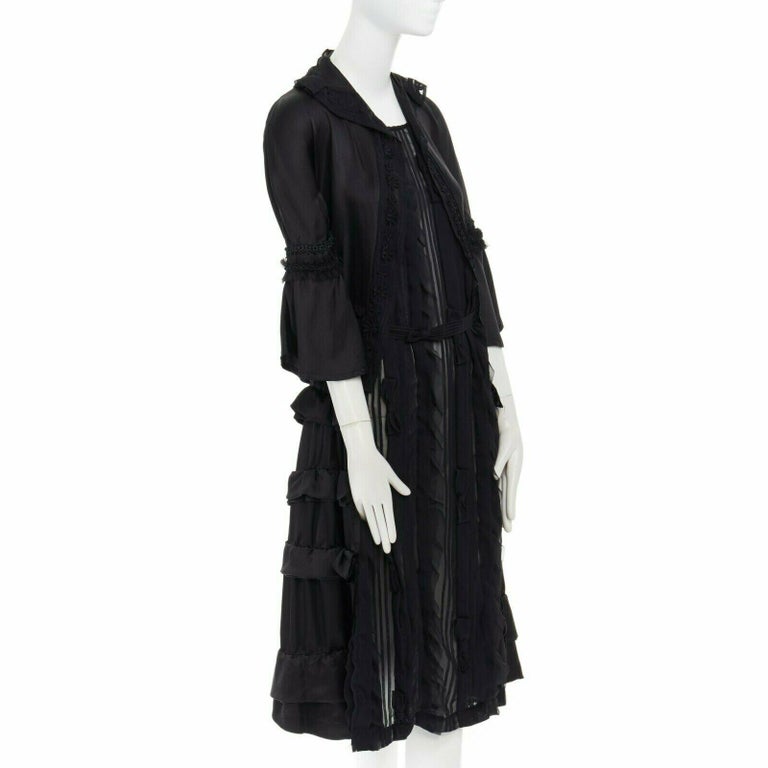 runway COMME DES GARCONS 2005 Broken Bride black victorian ruffle silk ...