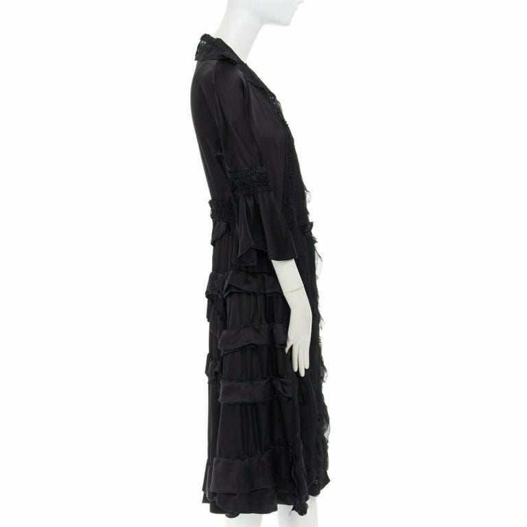 runway COMME DES GARCONS 2005 Broken Bride black victorian ruffle silk ...