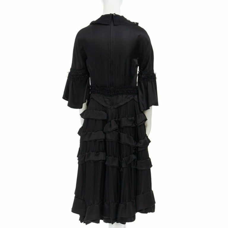 runway COMME DES GARCONS 2005 Broken Bride black victorian ruffle silk ...
