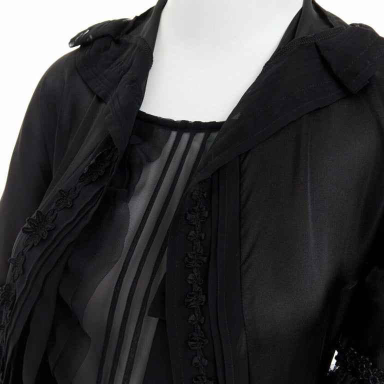runway COMME DES GARCONS 2005 Broken Bride black victorian ruffle silk ...