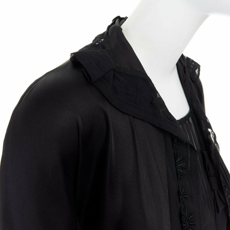 runway COMME DES GARCONS 2005 Broken Bride black victorian ruffle silk ...
