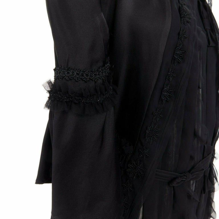 runway COMME DES GARCONS 2005 Broken Bride black victorian ruffle silk ...