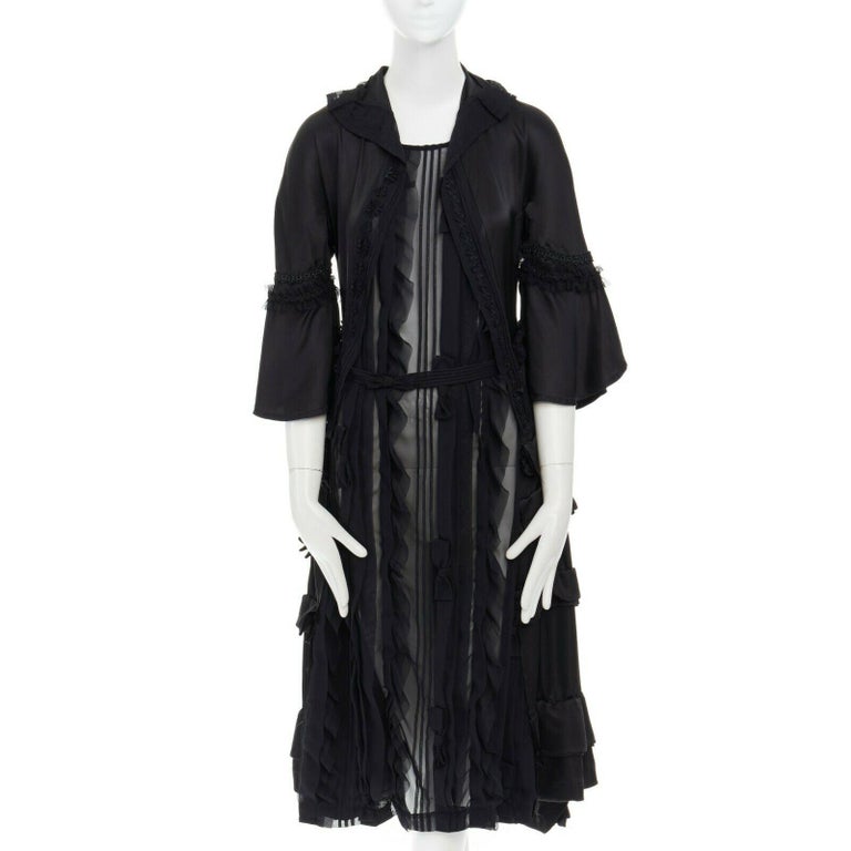 runway COMME DES GARCONS Broken Bride AW05 black victorian ruffle silk ...