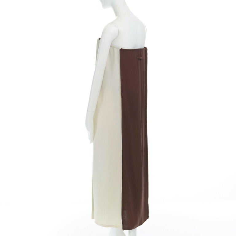 runway JEAN PAUL GAULTIER AW96 color blocked structured bust boxy dress ...