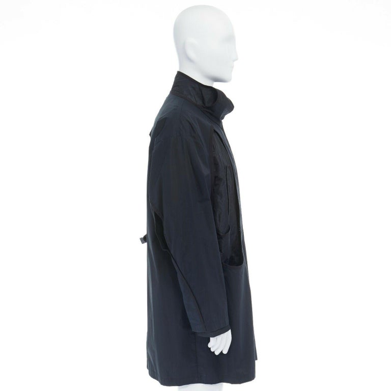 runway RAF SIMONS SS07 blue dual layered exposed lining zip up long coat EU50 L at 1stDibs | raf ...