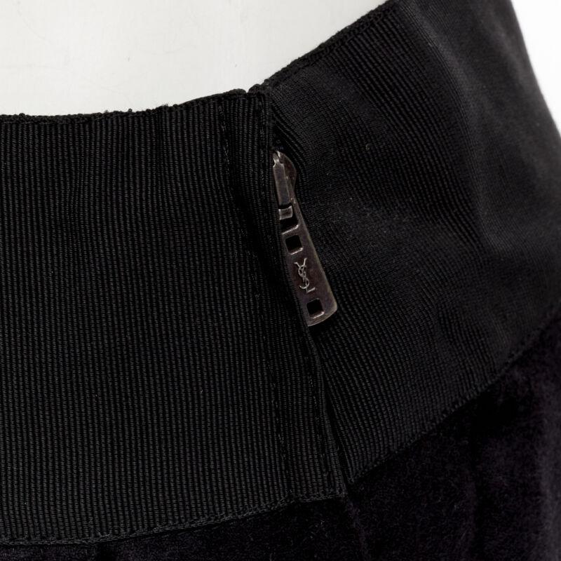 runway YVES SAINT LAURENT Tom Ford 2002 black velvet ribbon trim wool ...