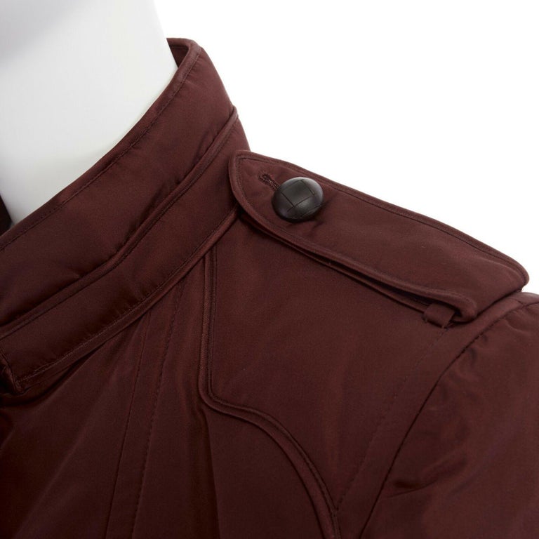 runway YVES SAINT LAURENT TOM FORD red padded silk hem military jacket ...