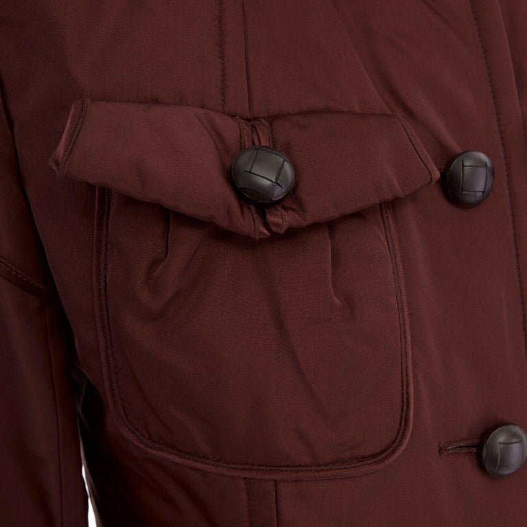 runway YVES SAINT LAURENT TOM FORD red padded silk hem military jacket ...