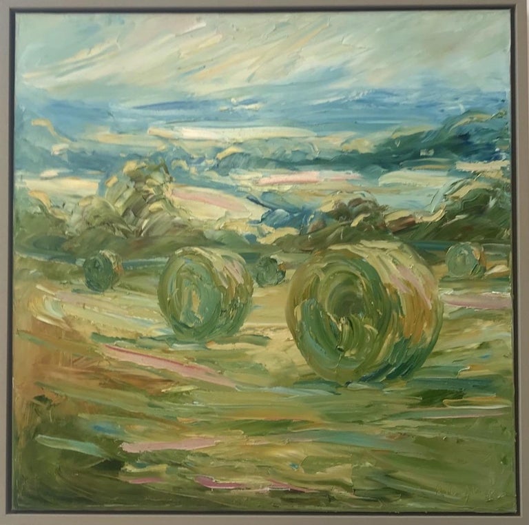 Rupert Aker - Big Bales July, Rupert Aker, contemporary landscape art ...