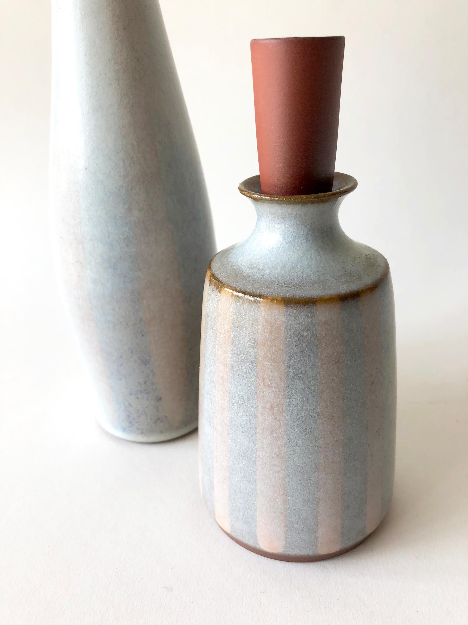 Rupert Deese Stoneware Pair of California Studio Bottle Decanters For ...