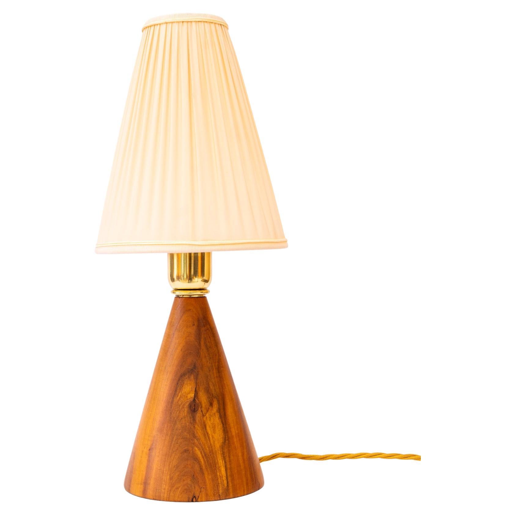 Rupert nikoll table lamp vienna around 1950 (nut wood) For Sale at 1stDibs