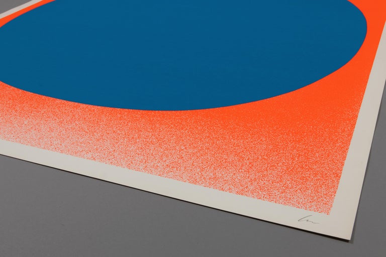 Rupprecht Geiger - Rupprecht Geiger, Blue on Orange - 1969, Silkscreen ...