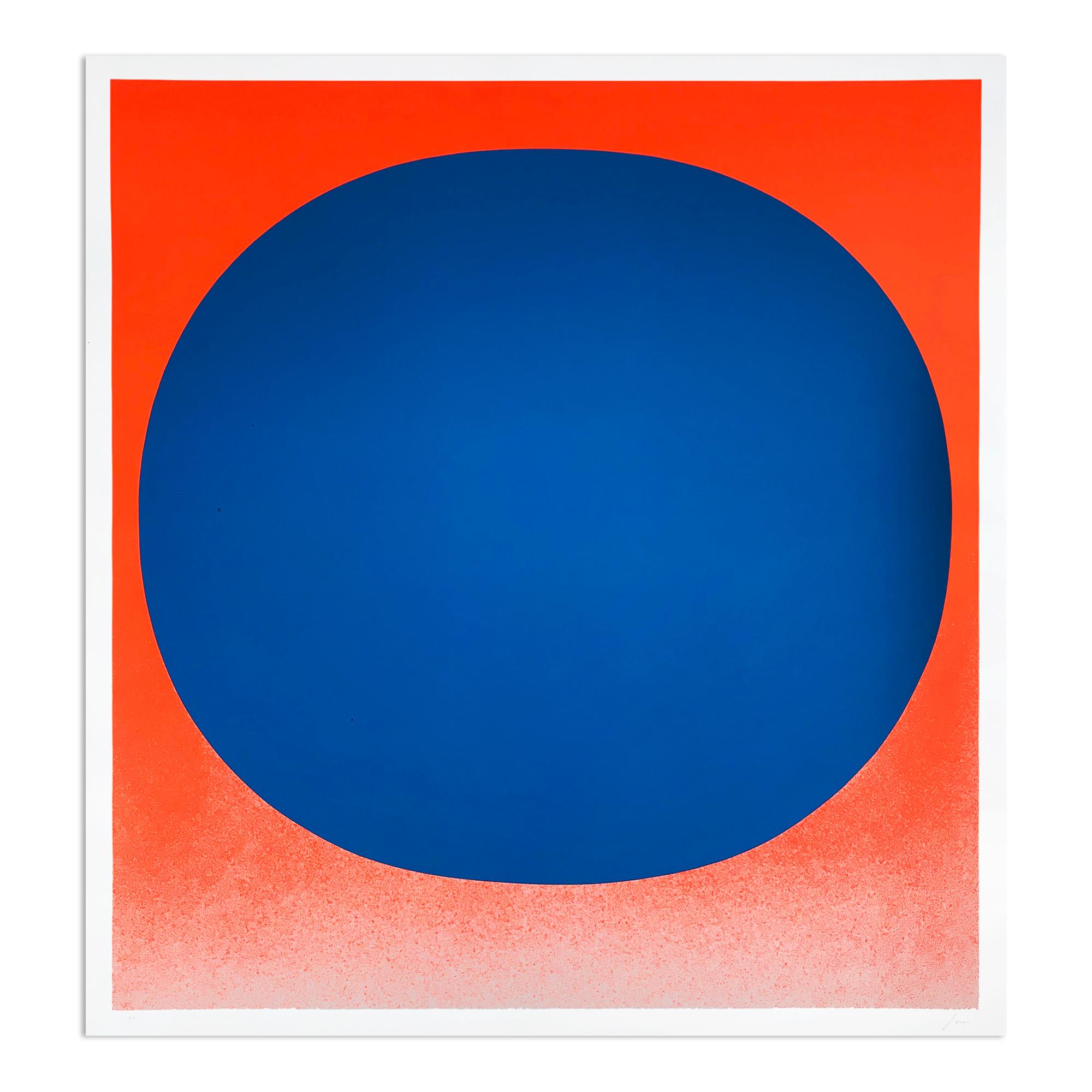 Rupprecht Geiger - Blue on Orange, Silkscreen, Abstract Art, Minimalism ...