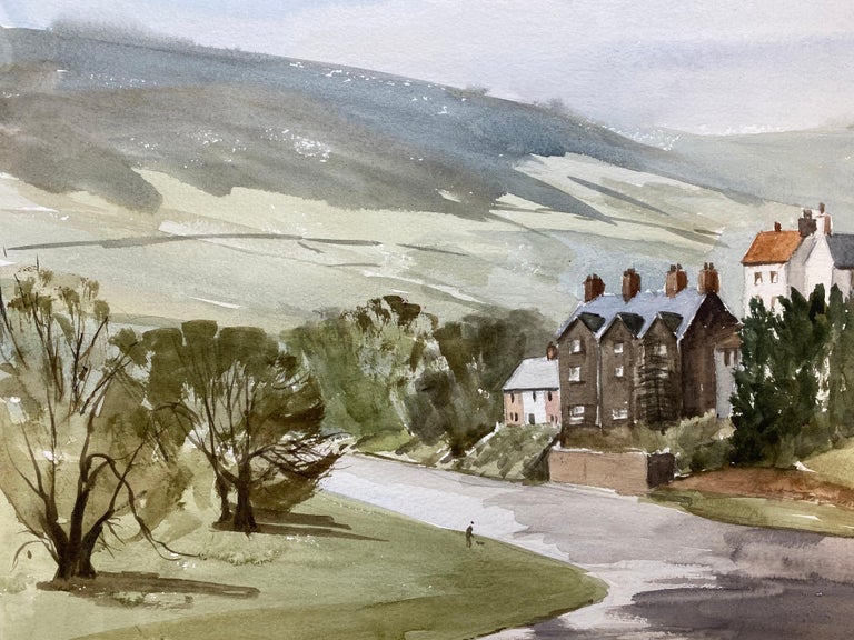Rural English Village Landscape Signed Original British Watercolour ...