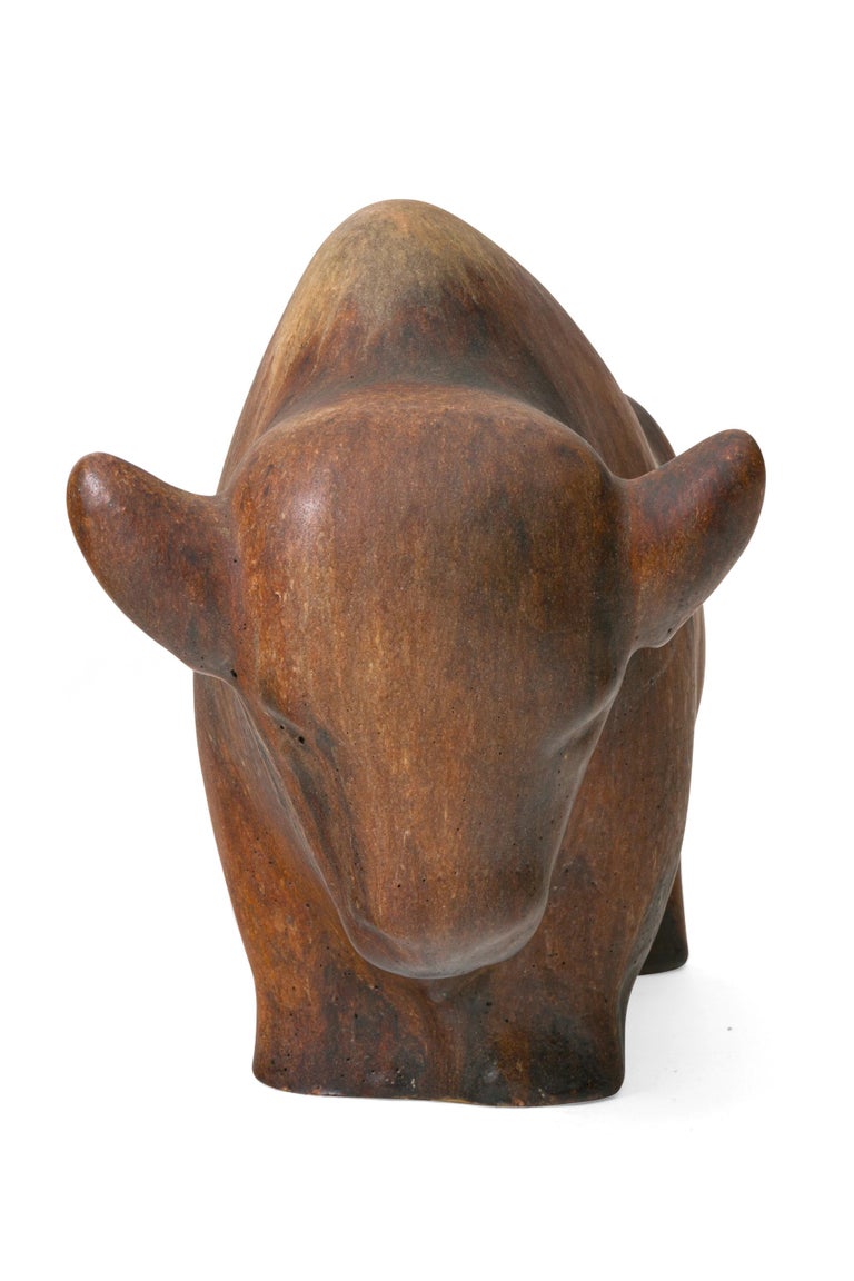 Ruscha Keramik Brown Glazed Bull, West Germany, 1960s at 1stDibs ...