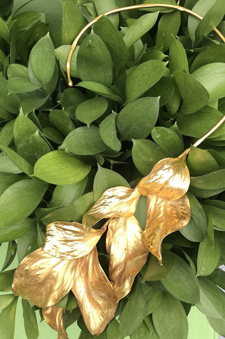 Ruscus 24 Carat Gold Plated Rusco Choker For Sale at 1stDibs