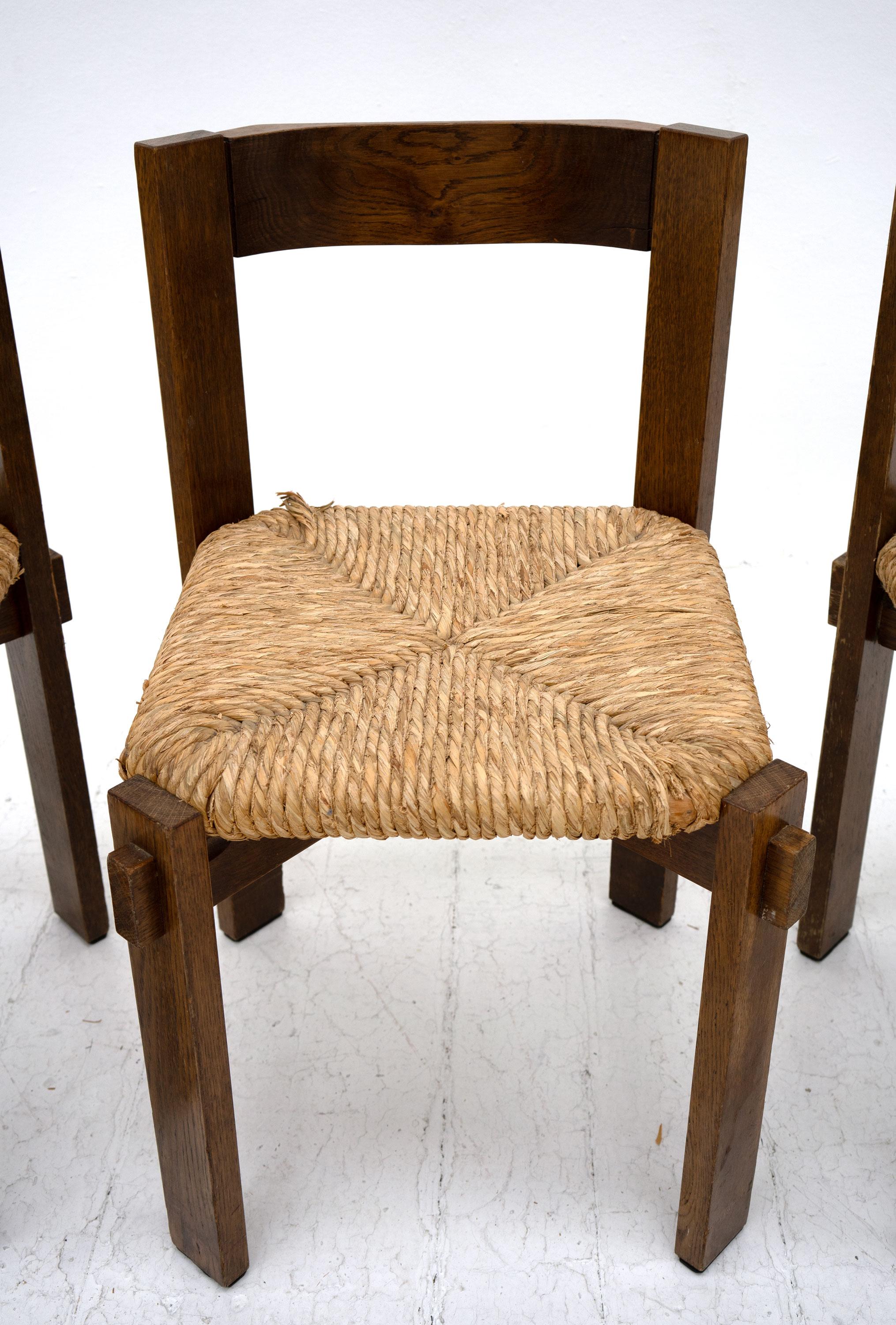 Rush Dining Chairs attrib. Michelucci Giovanni, c.1960 For Sale at 1stDibs
