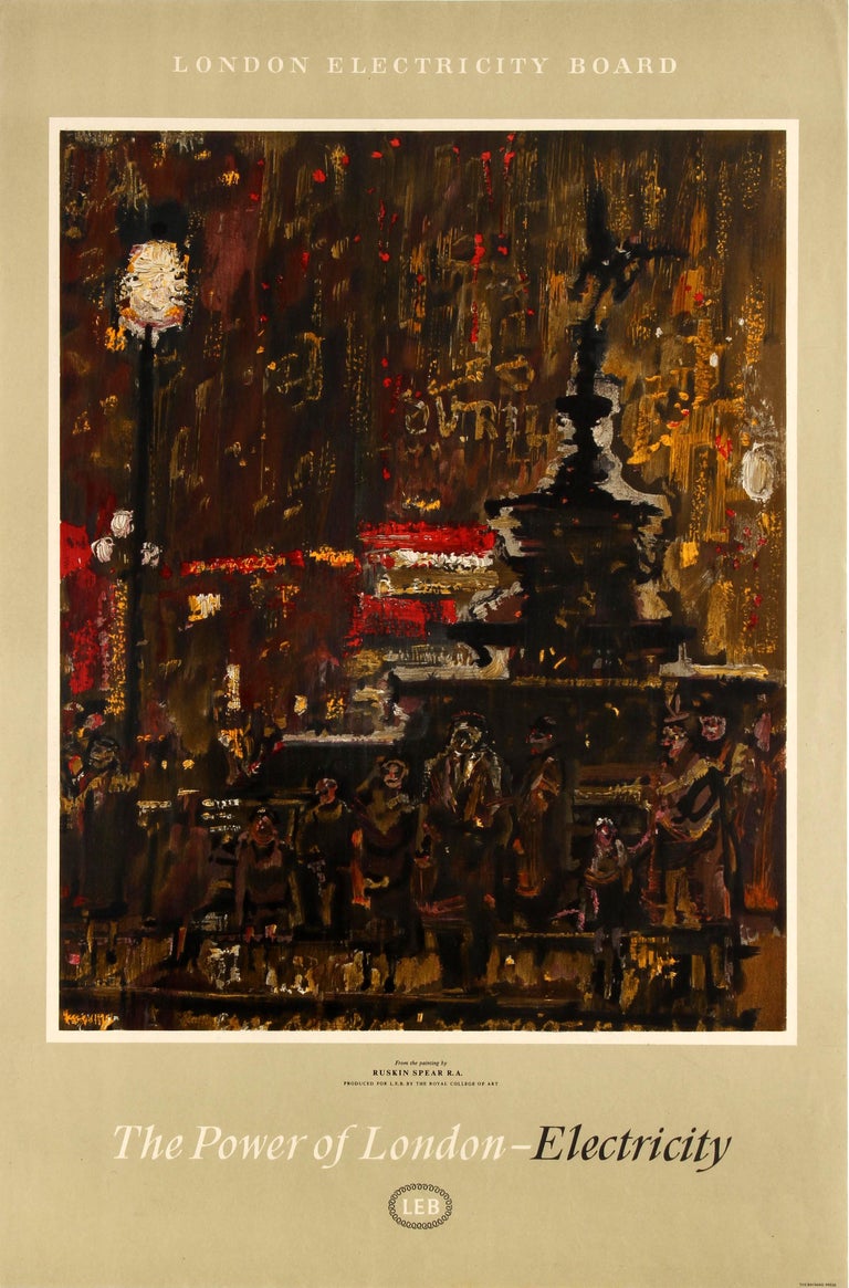 Ruskin Spear - Original Vintage London Electricity Board Poster Power ...