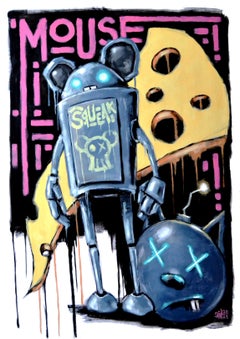 Ruslan Aksenov - Mouse Robot Large Painting Original Art For Sale at ...