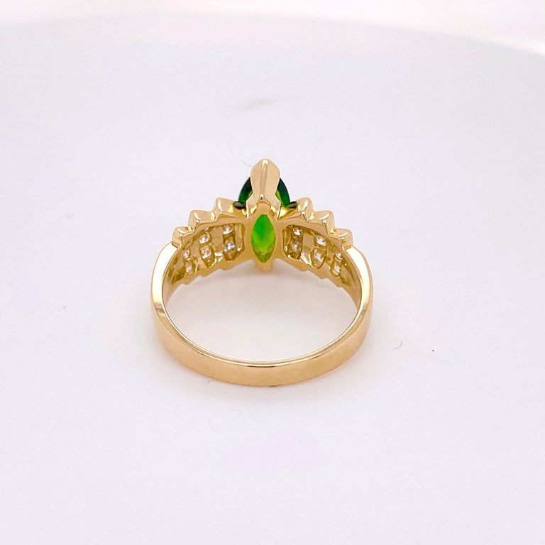 Customizable Russalite Diamond Ring, Yellow Gold, 1.10 Ct Marquise Cut ...