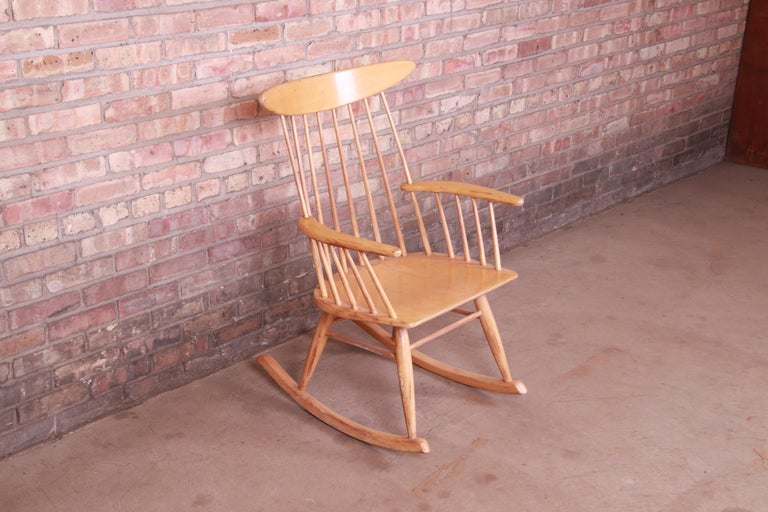 Russel Wright for Conant Ball Solid Birch Rocking Chair, 1950s For Sale ...