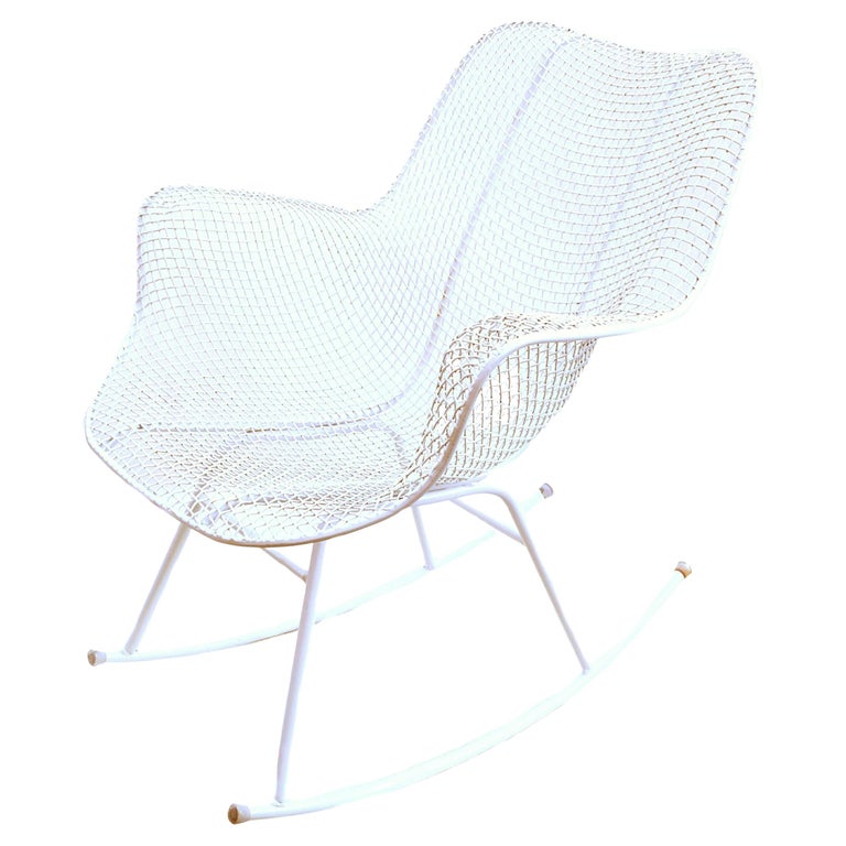 Russell Woodard Sculptura Wrought Iron Rocker Rocking Chair Mid-Century ...