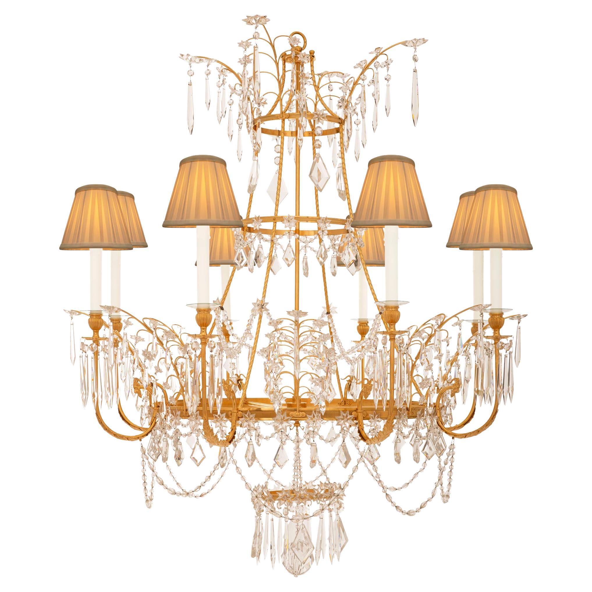 Russian 19th Century Neo-Classical St. Marble, Crystal, and Ormolu ...