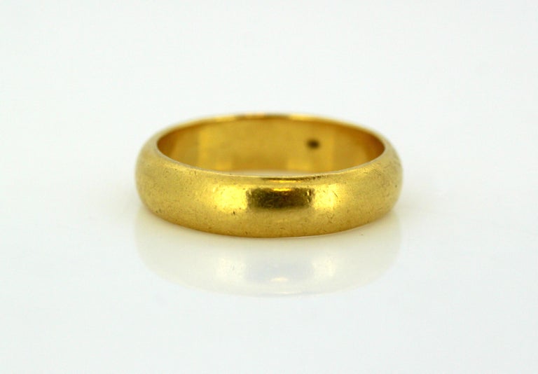 Russian 23 Karat Yellow Gold Men's Wedding Ring Band, Russia, 1940s at ...