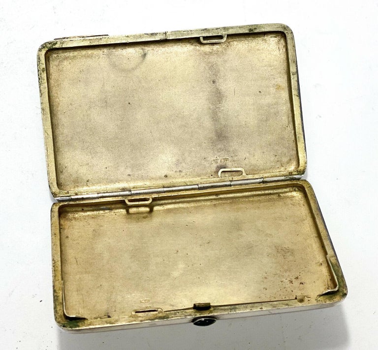 Russian 84 Silver Cigarette Case Moscow Second Kokoshnik, 1908-1926 For ...