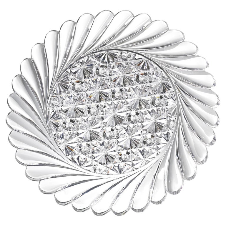 Russian and Pillar Cut Glass Plate by Hawkes For Sale at 1stDibs
