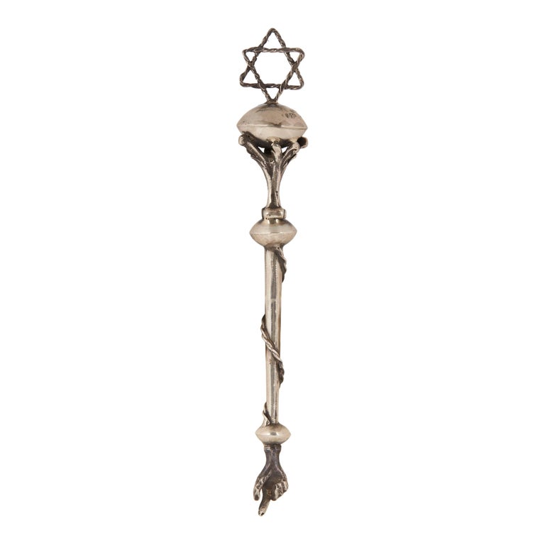 Russian Antique Silver Jewish Torah Pointer, Late 19th Century at 1stDibs
