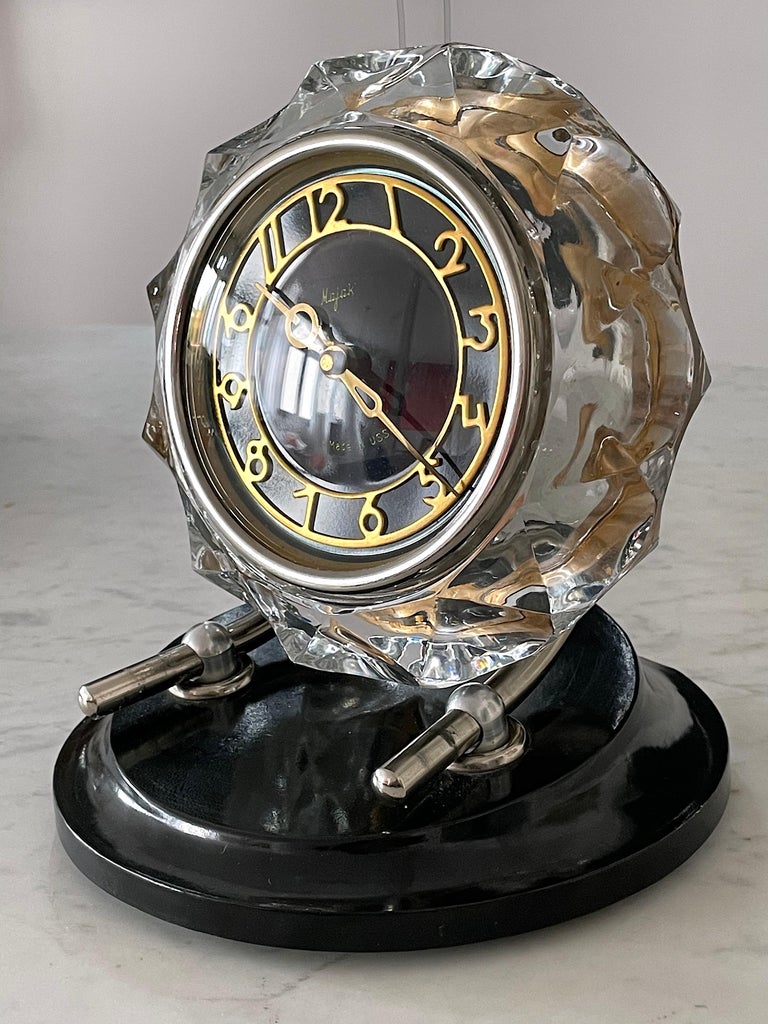 Russian Art Deco Style Mayak Clock For Sale at 1stDibs