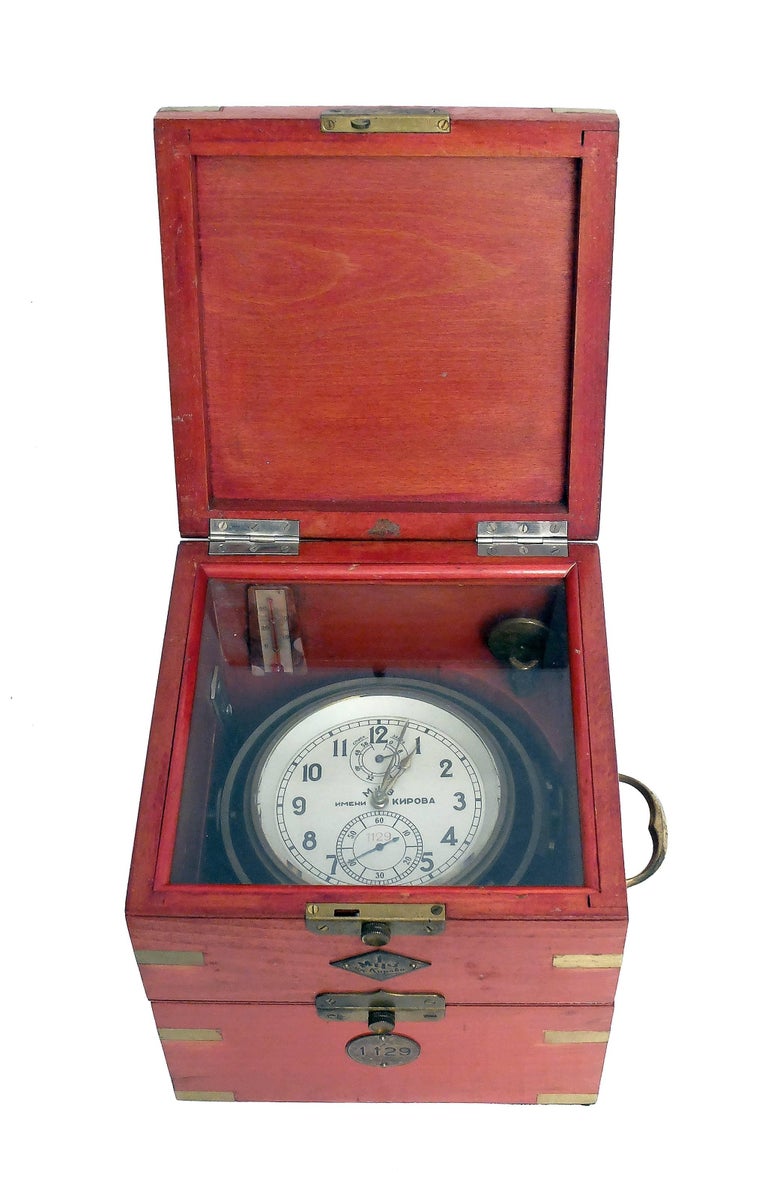 Russian boat clock, Two Days Marine Tilting Chronometer, circa 1930 For ...