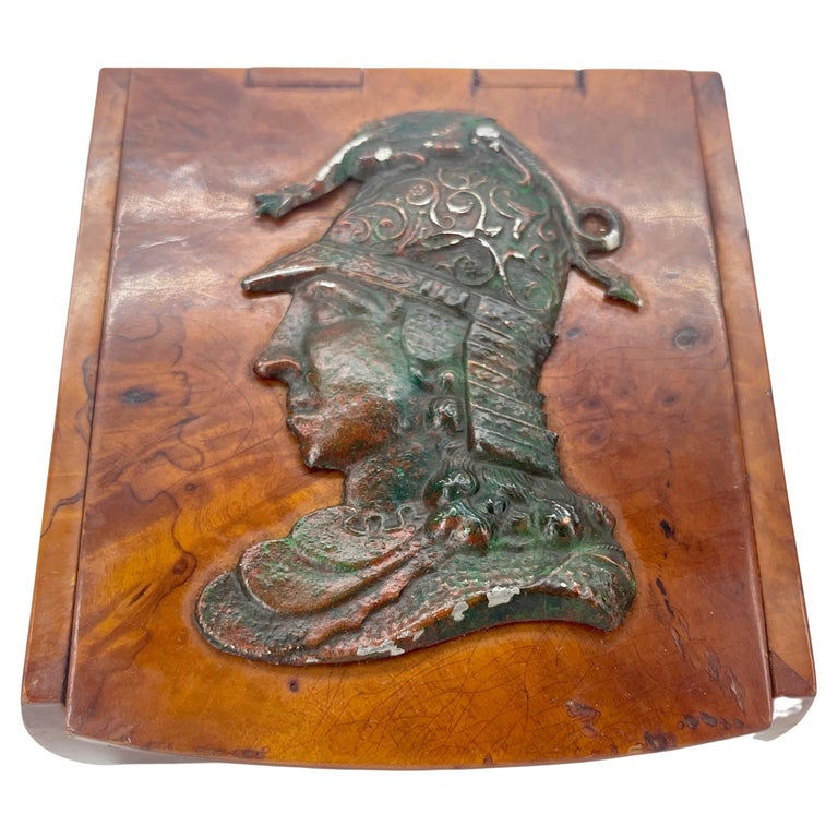Russian Burlwood Box with Ancient Roman Soldier Decoration, circa 1810 ...