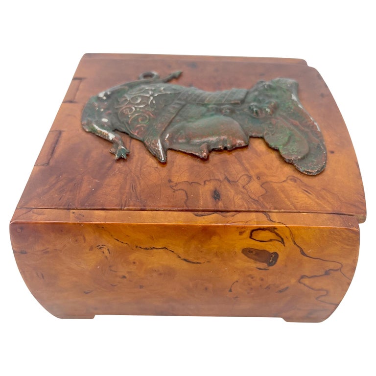 Russian Burlwood Box with Ancient Roman Soldier Decoration, circa 1810 ...