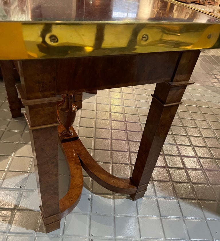 Russian Centre Table in Elm Root Topped with Porphyry and Bronze, circa ...